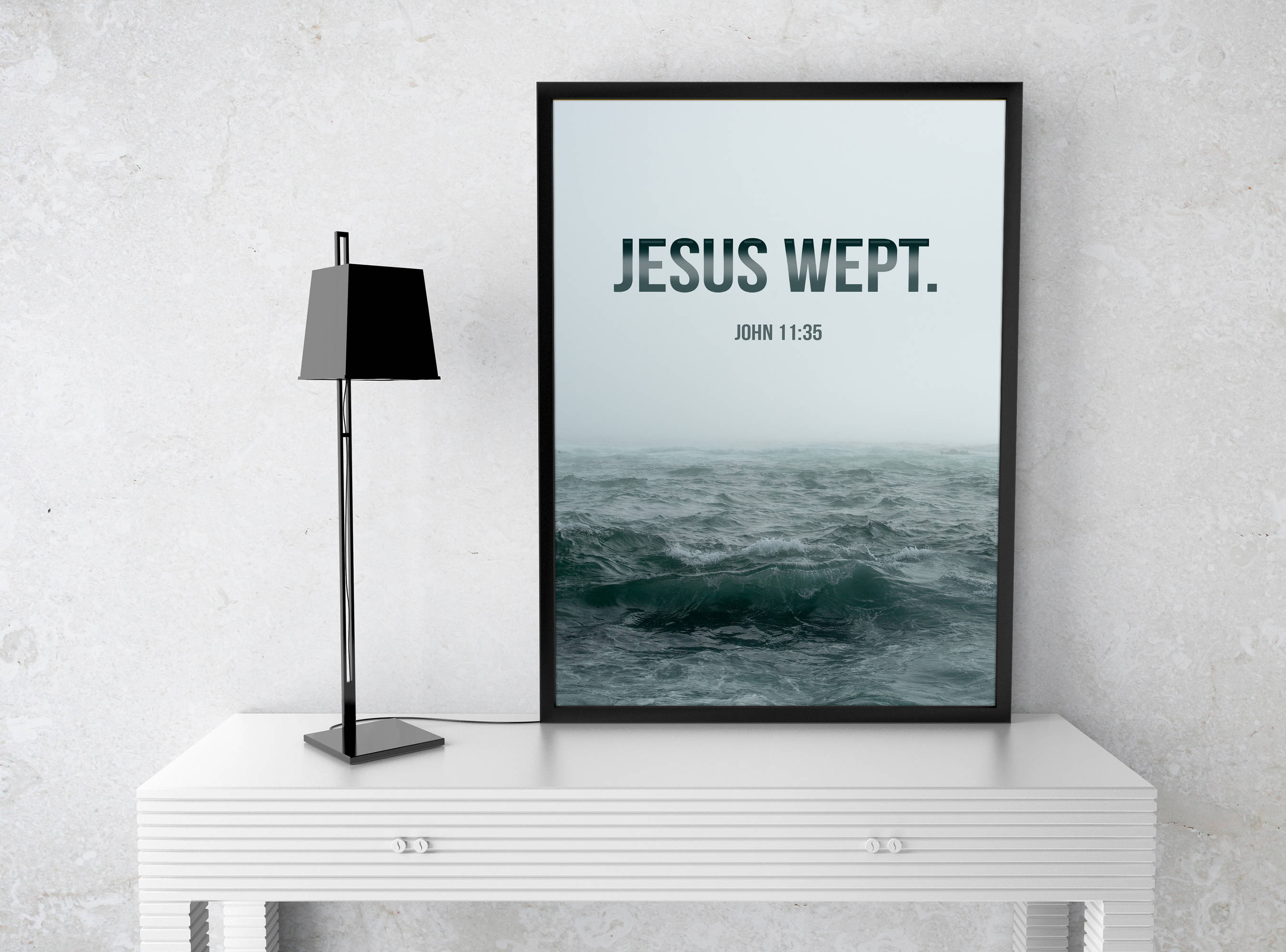 Jesus Wept | John 11:35 | Christian Printable | Bible Verse | Wall ...