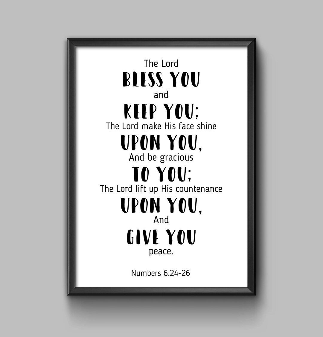 The Lord's Blessing | Numbers 6:24-26 | Christian Printable | Bible ...
