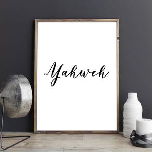 Yahweh | Christian Printable | Custom Color | Wall Decor | Digital ...