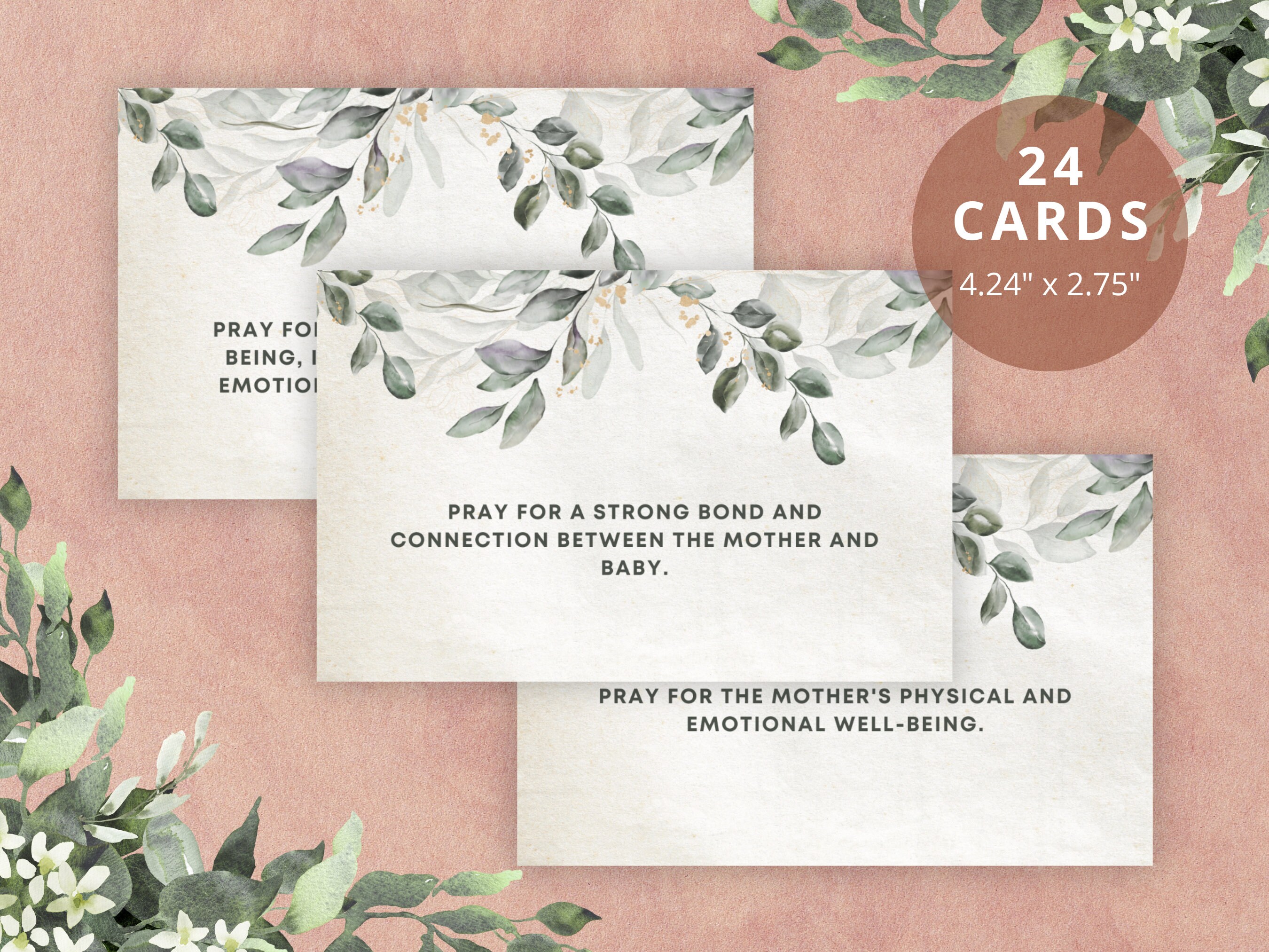 Baby Shower Prayer Cards Instant Digital Download (set of 24), Baby ...