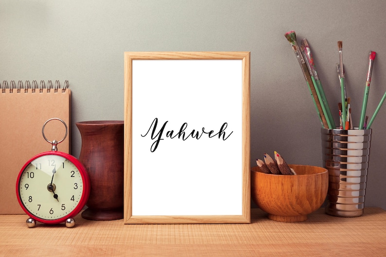 Yahweh | Christian Printable | Custom Color | Wall Decor | Digital ...