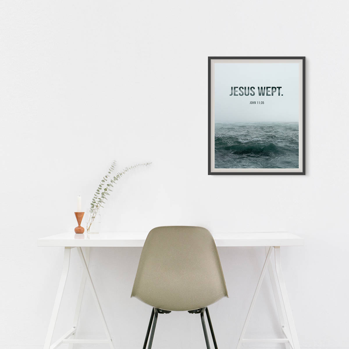 Jesus Wept | John 11:35 | Christian Printable | Bible Verse | Wall ...