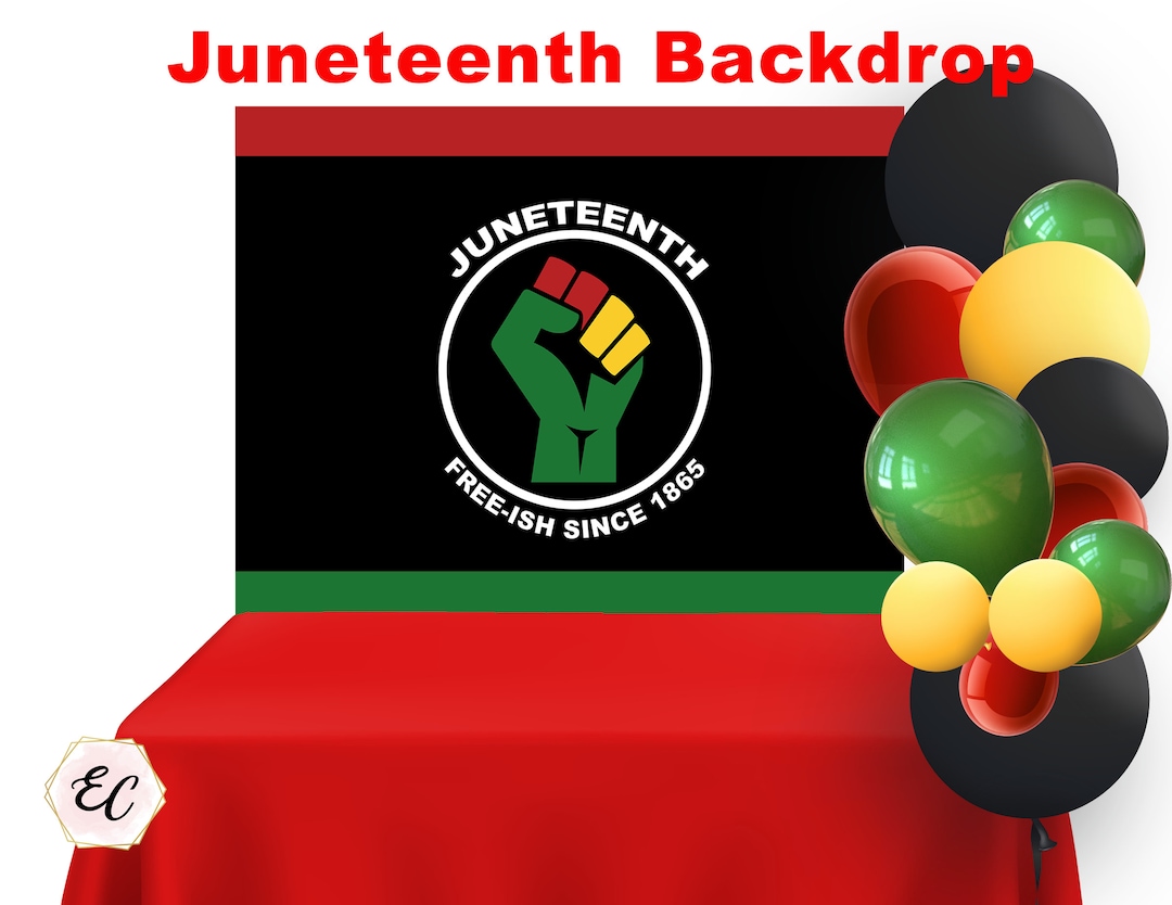 Juneteenth Party Backdrop , Black Lives Matter , JUNETEENTH CELEBRATION ...
