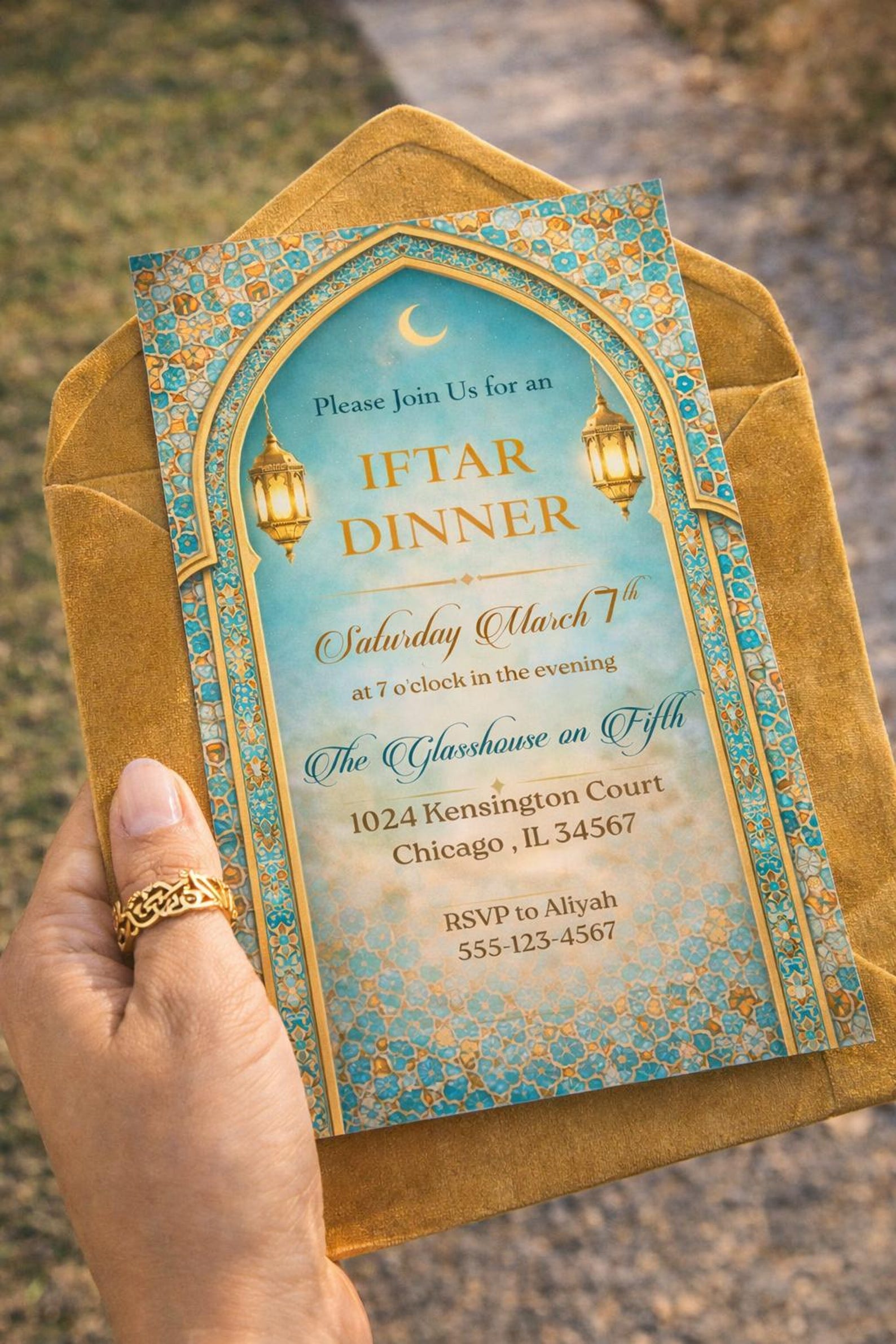 Ramadan Iftar Welcome Sign Template | Moroccan Islamic Arch Welcome ...