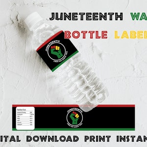 Juneteenth Water Bottle Labels, JUNETEENTH CELEBRATION | Juneteenth ...