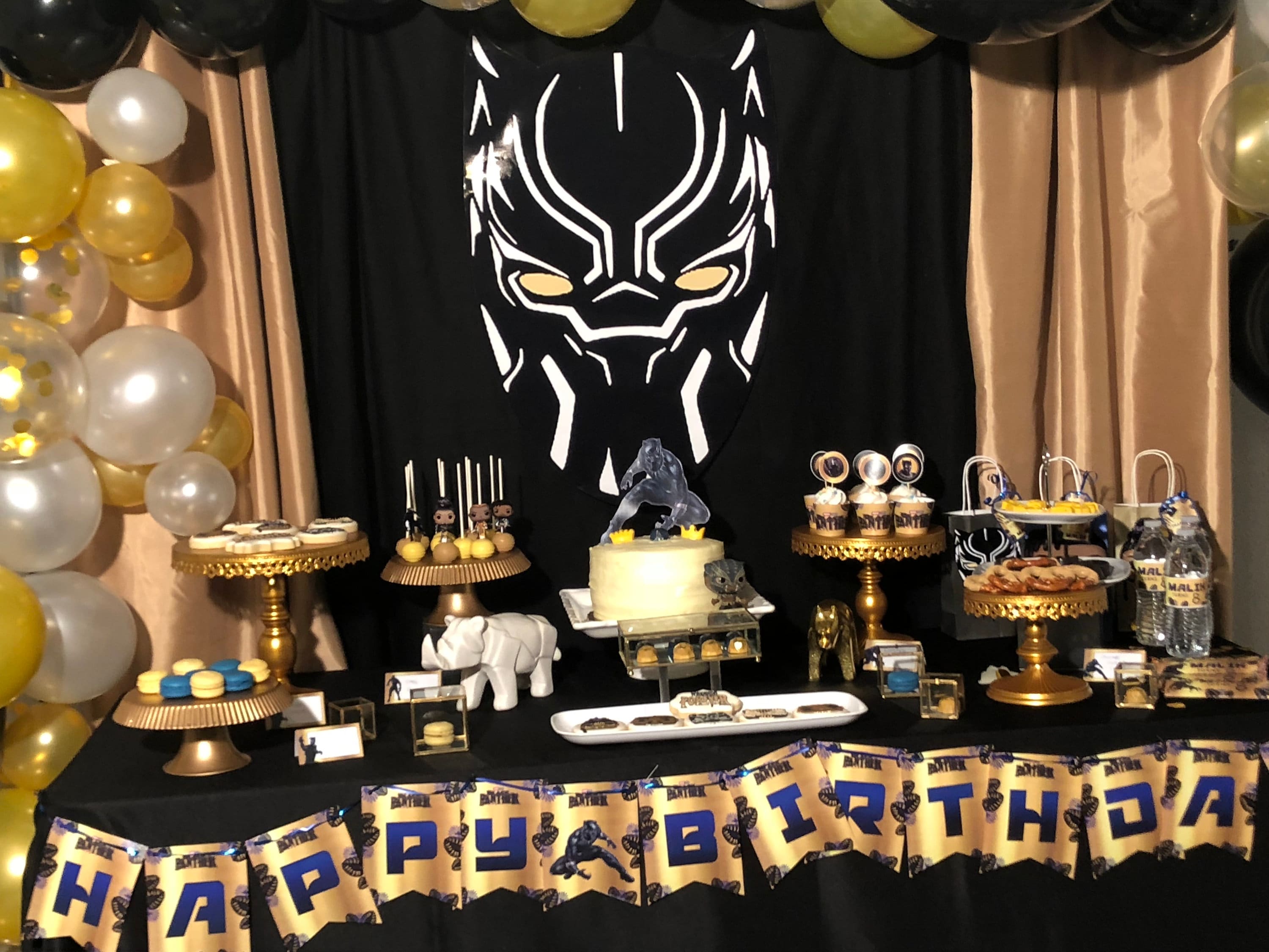 DIGITAL Black Panther Party Backdrop | Black Panther Mask | Black ...