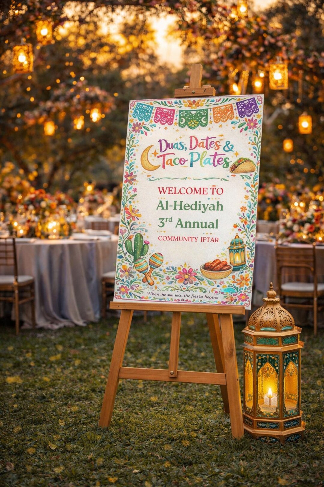 Iftar Welcome Sign |ramadan Fiesta Welcome Poster | Mexican Islamic ...
