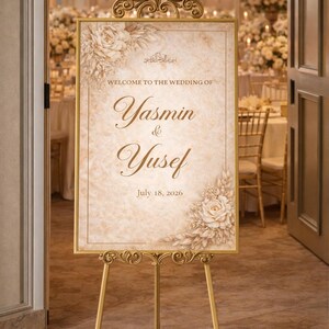 Wedding Welcome Sign Template | Editable 20x30 Welcome Sign | Neutral ...