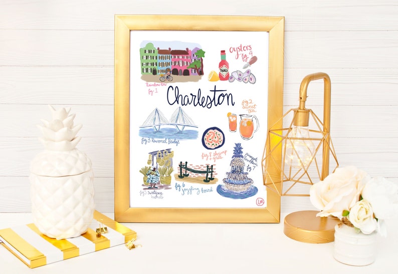 Charleston South Carolina Art Print | Etsy