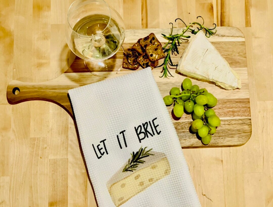 Tea Towel Let It Brie Cheese Pun - Etsy