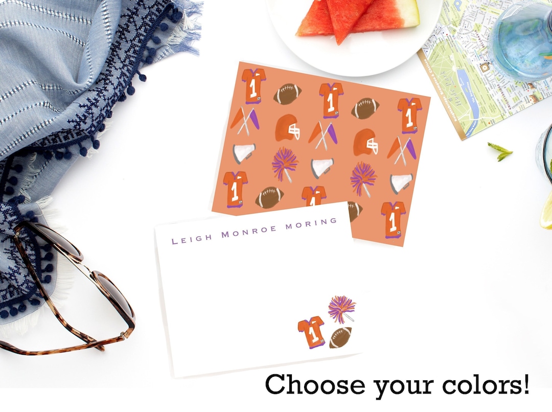 Personalized Stationery: Gameday Football Notecards Thank You Notes - Etsy