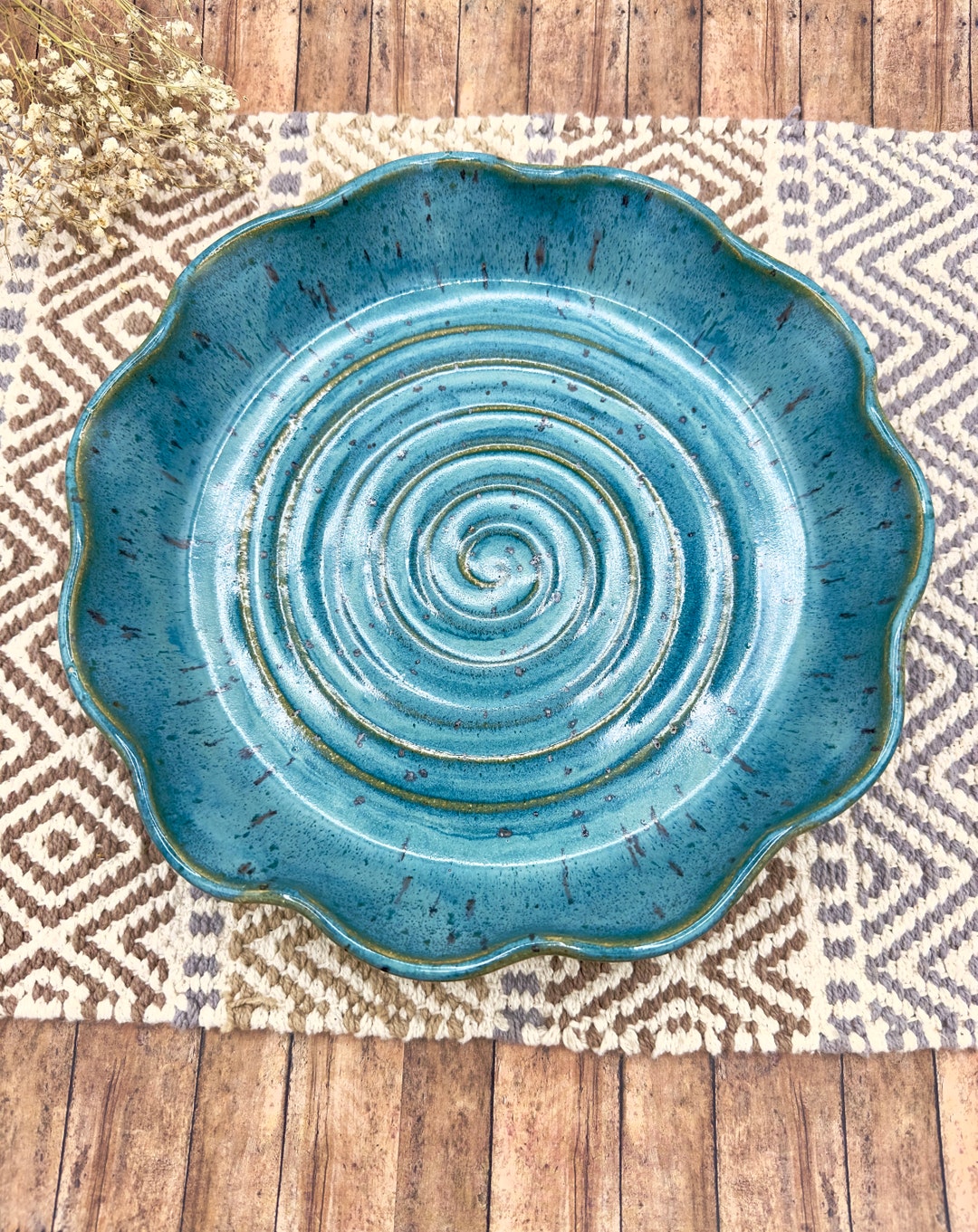 Handmade Stoneware Pie Plate/ Pie Dish/ Ccstoneware/pottery/ Ceramic ...