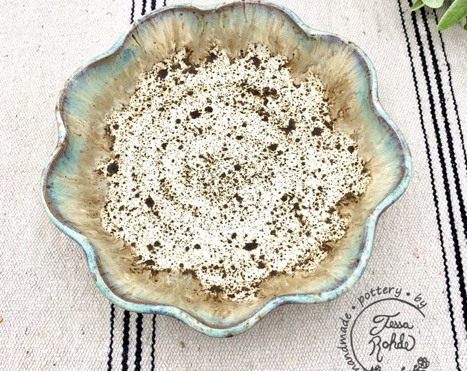 MINI Pie Plate/ Fluted Pie Dish/ Pie for 2/ Handmade Stoneware Pottery ...