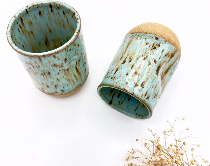 Small Indent Ceramic Mug/thumbprint Tumblers/minimalist Tea Cup - Etsy