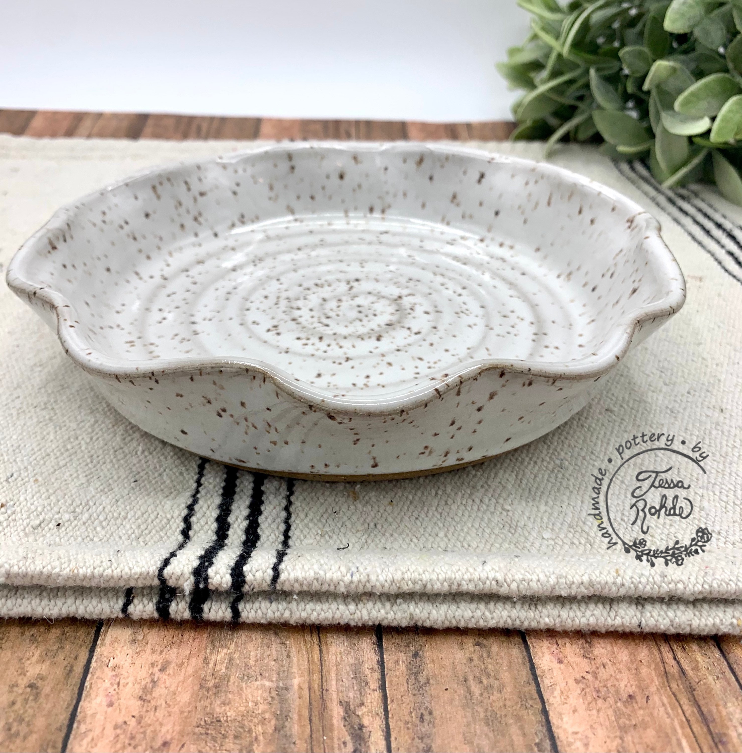 MINI pie plate/ fluted pie dish/ pie for 2/ handmade stoneware | Etsy