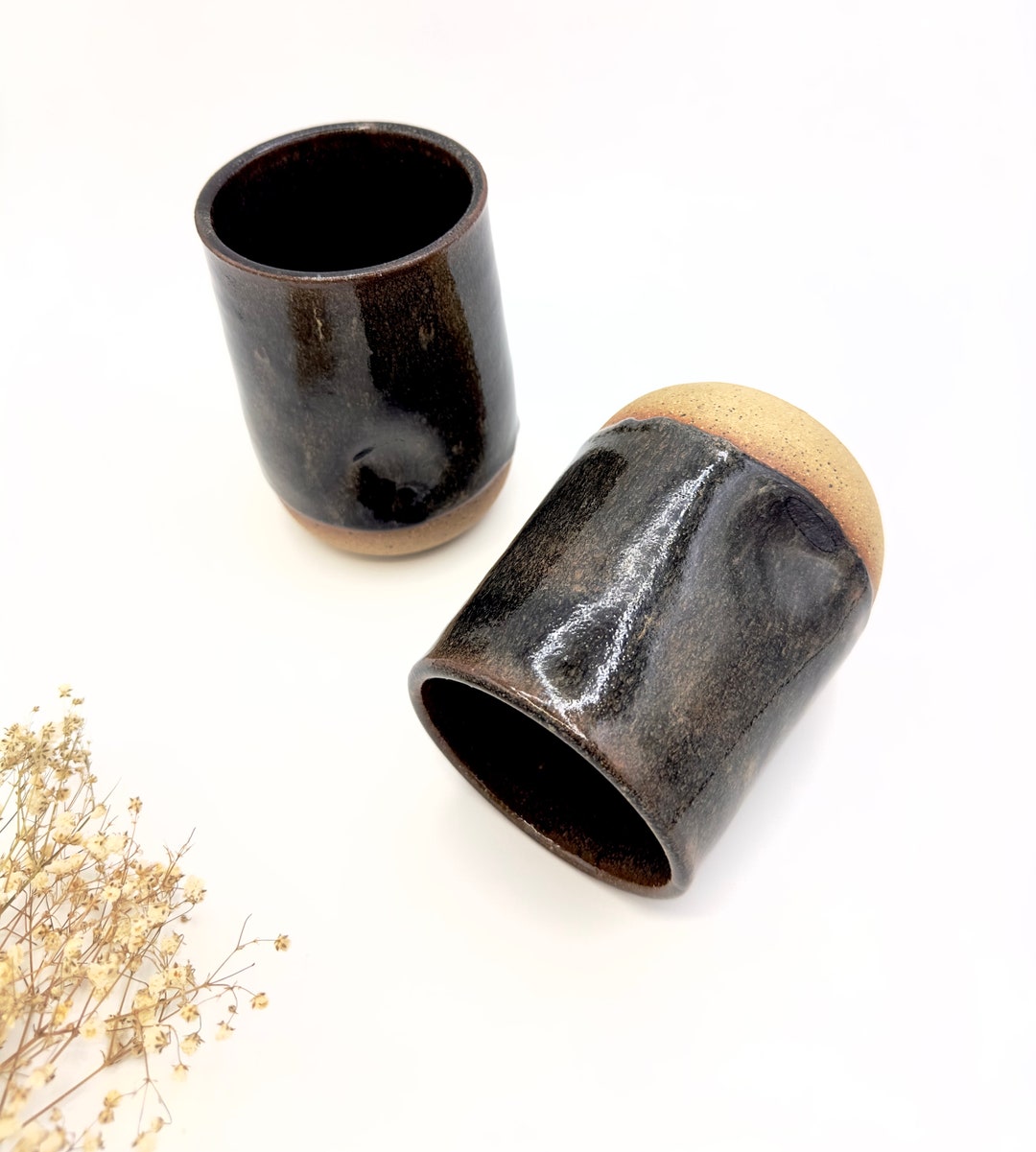 Thumbprint Tumblers/ Handmade Pottery Indent Cups/ Thumb Mugs/ Rustic ...
