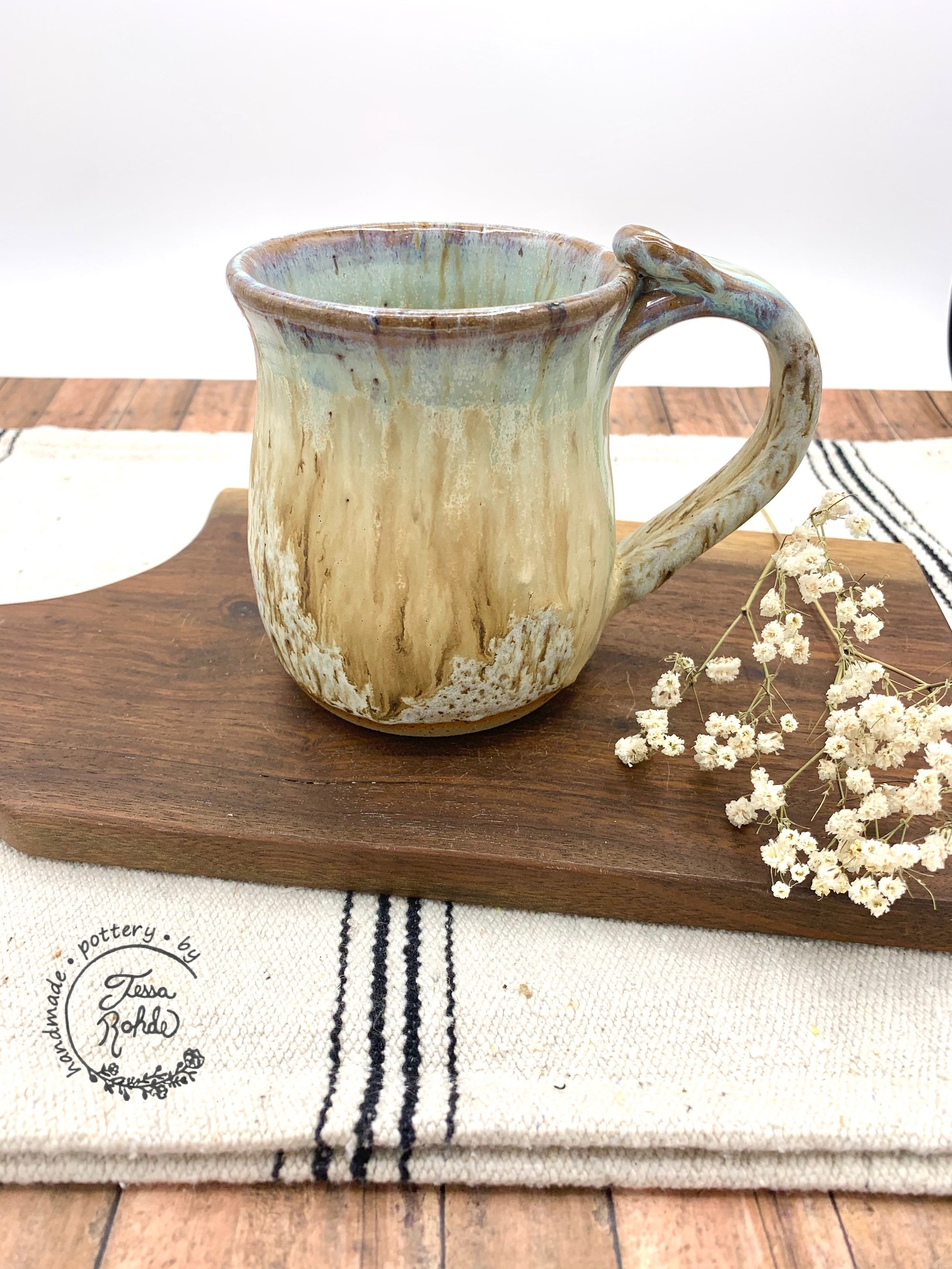 Sea Stone Coffee Mug/ Handmade Stoneware Mugs/ Purple Ceramic - Etsy