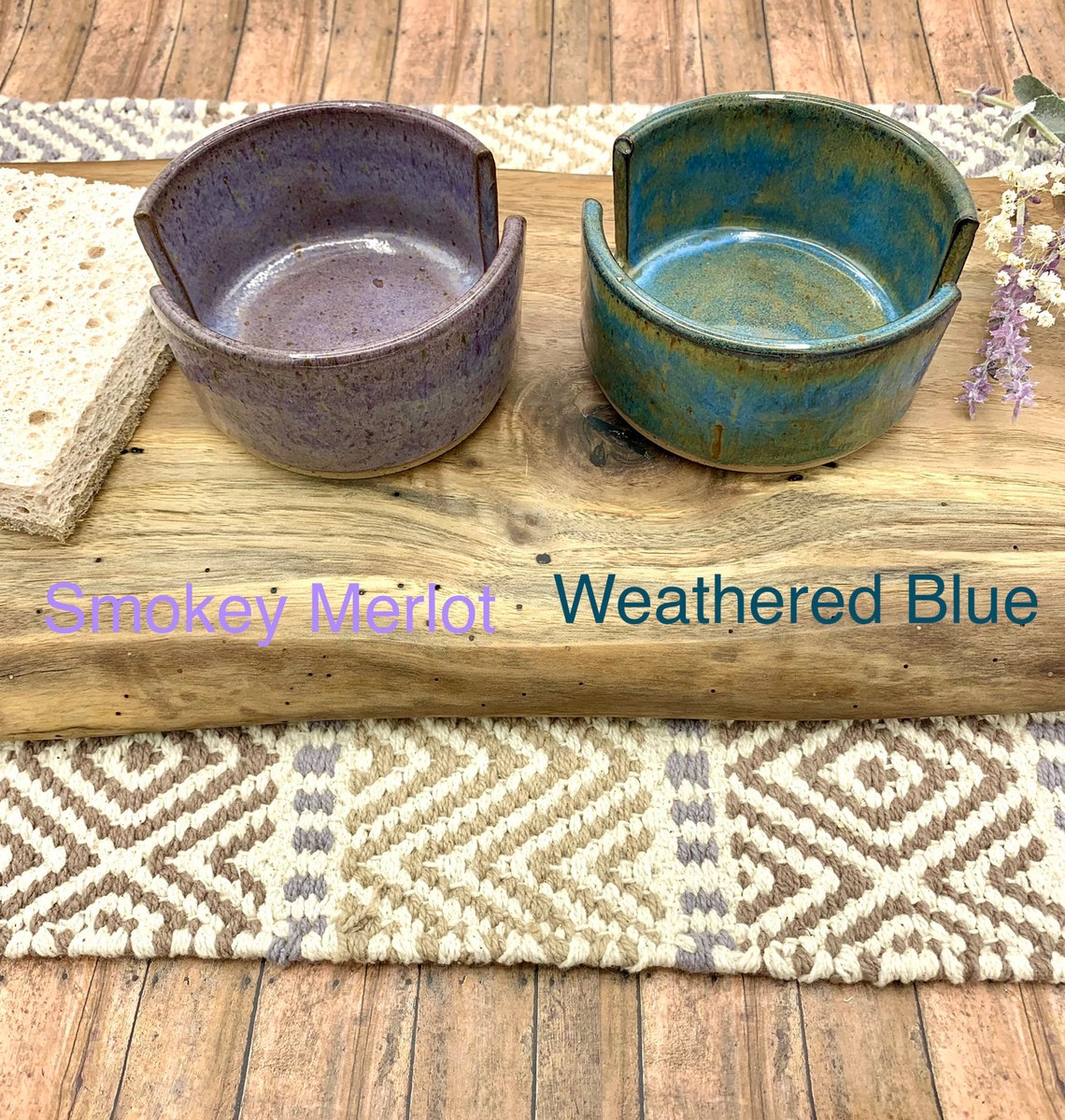 Dish Sponge Holder/ Handmade Stoneware Kitchen Sponge Holder/ - Etsy