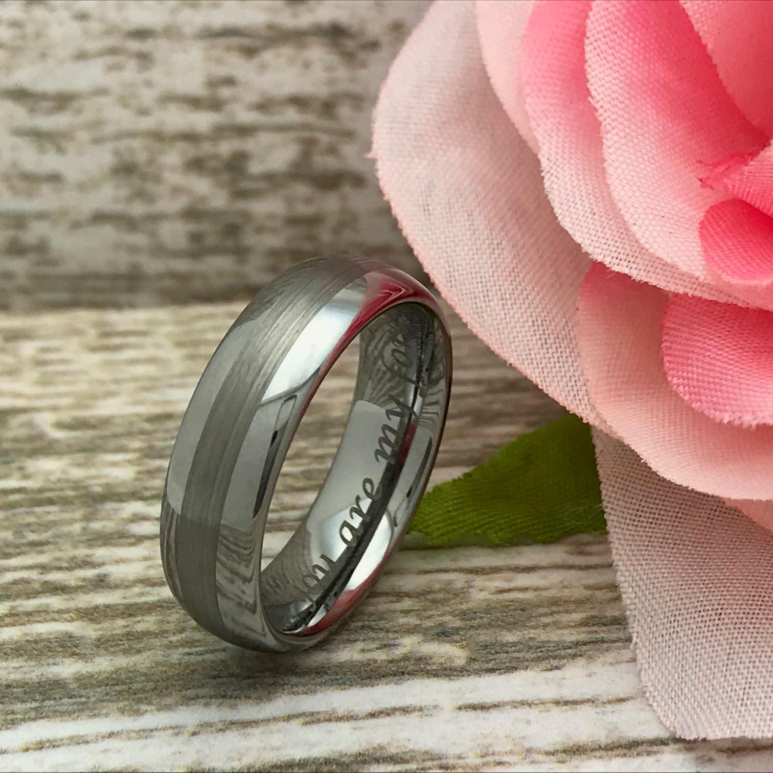 6mm Tungsten Ring Cross Ring Tungsten Wedding Ring | Etsy