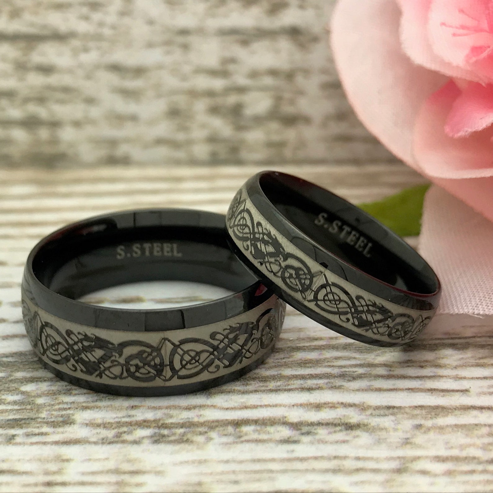 Anillo de dragón celta anillo de titanio con diseño de dragón - Etsy España