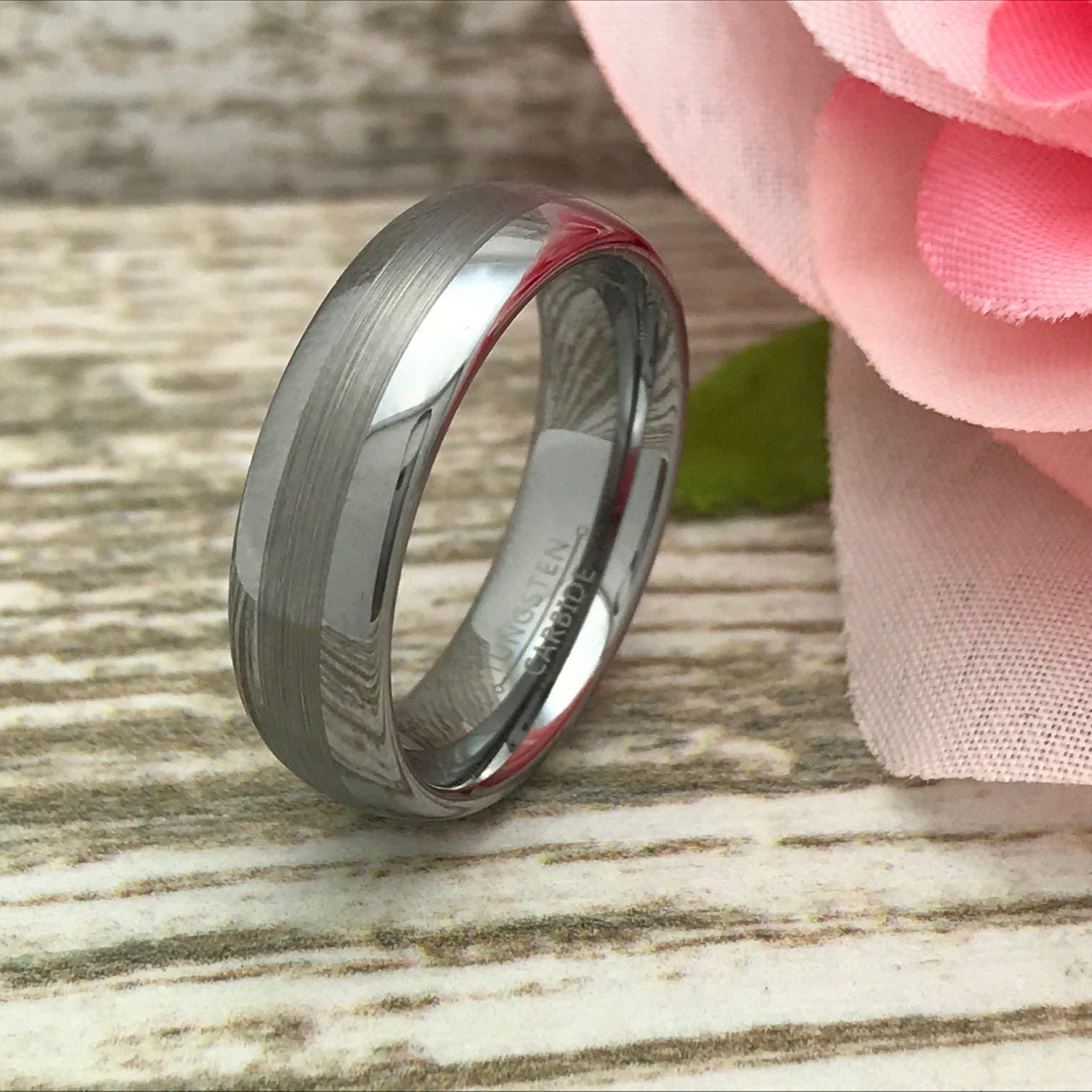 6mm Tungsten Ring Cross Ring Tungsten Wedding Ring | Etsy