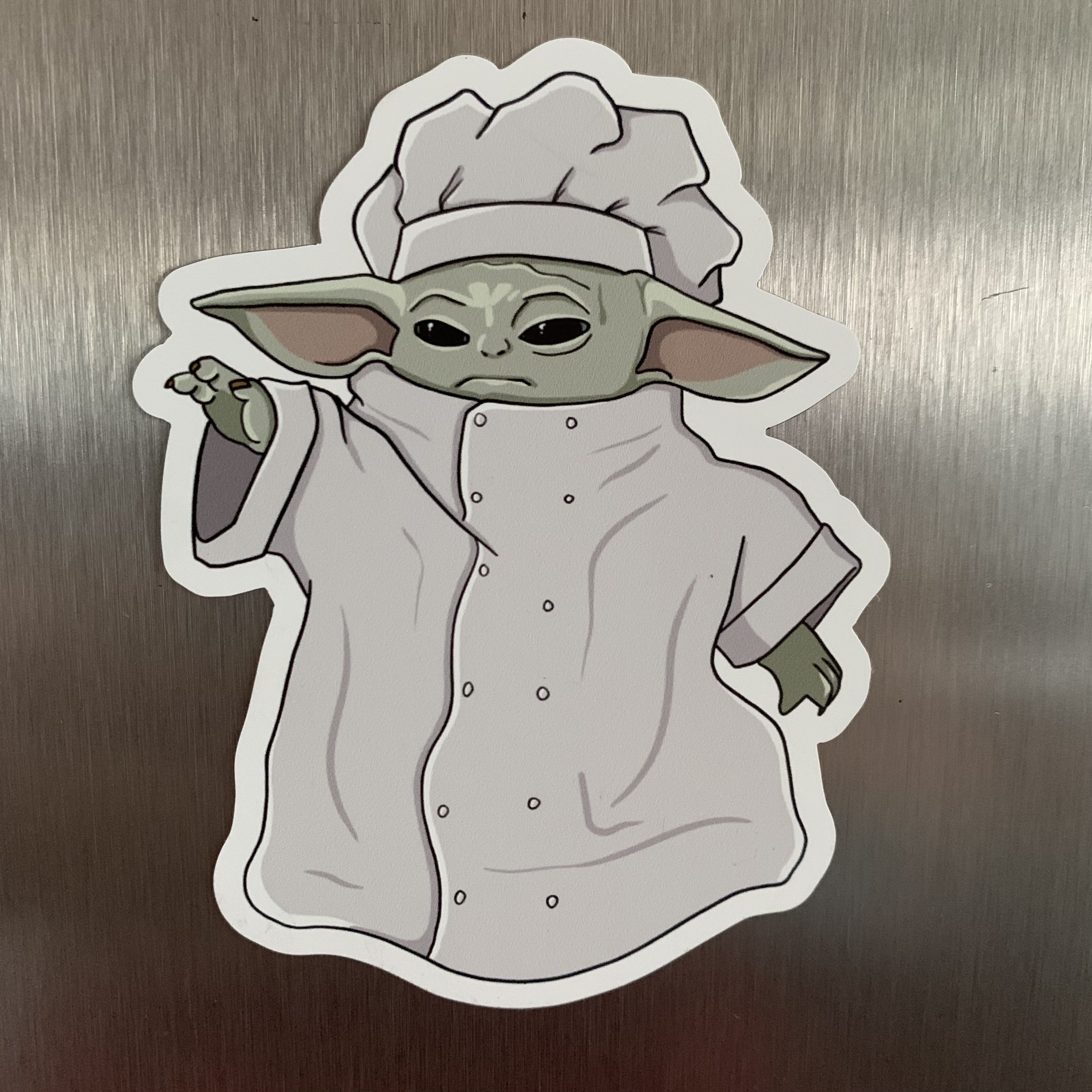 Chef Baby Yoda grogu Magnet - Etsy