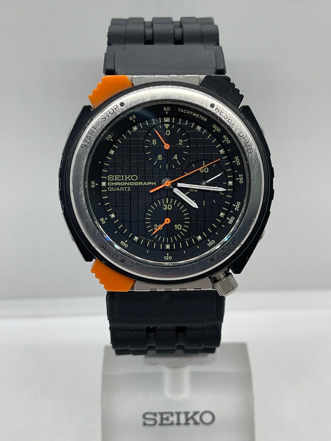 Seiko 7A28-7050 SPEEDMASTER Chronograph Quartz Vintage Rare Japan Wrist ...