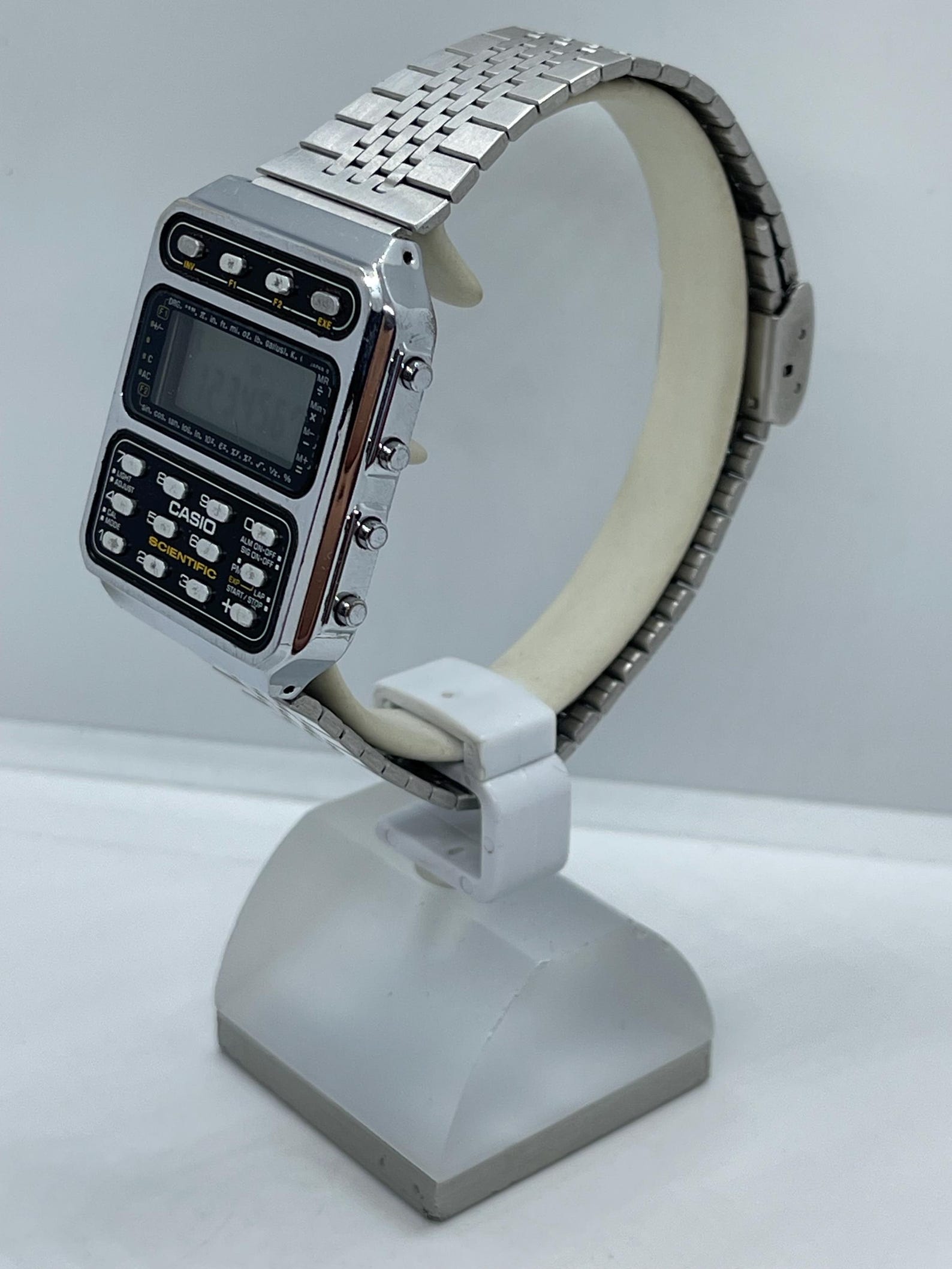 Casio CFX-200 Scientific Calculator Watch Vintage Mens Watch Rare Japan ...