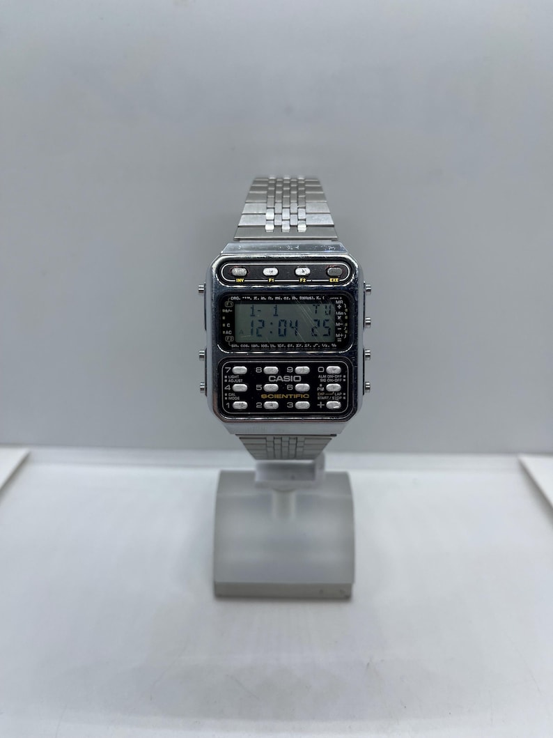 Casio CFX-200 Scientific Calculator Watch Vintage Mens Watch Rare Japan ...