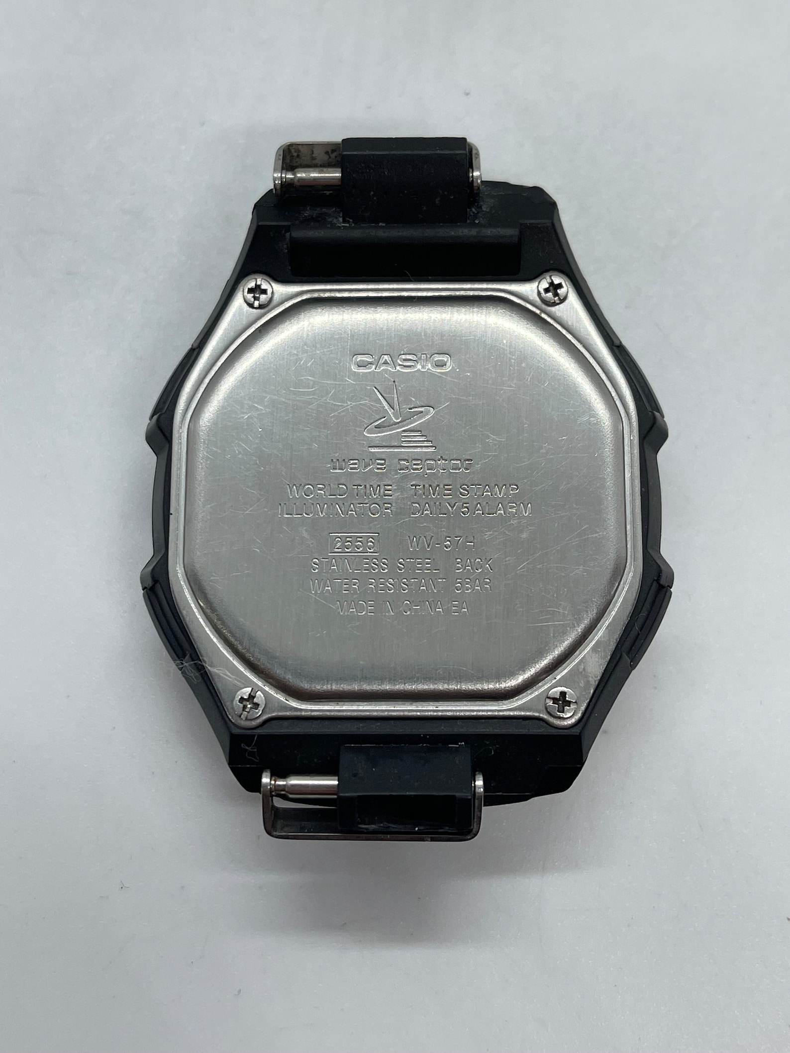 Casio WV-57H Module2556 Wave Captor Vintage World Time Wrist Watch ...