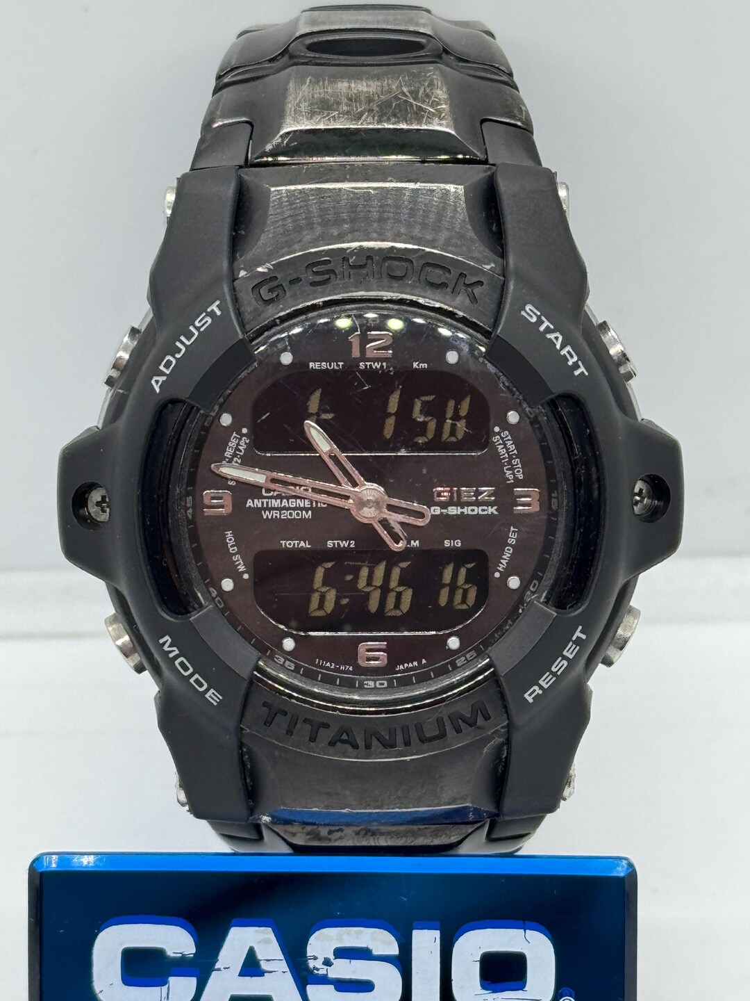 Vintage Casio Giez GS-300 Titanium Men's Wrist Watch Ana-digi World ...