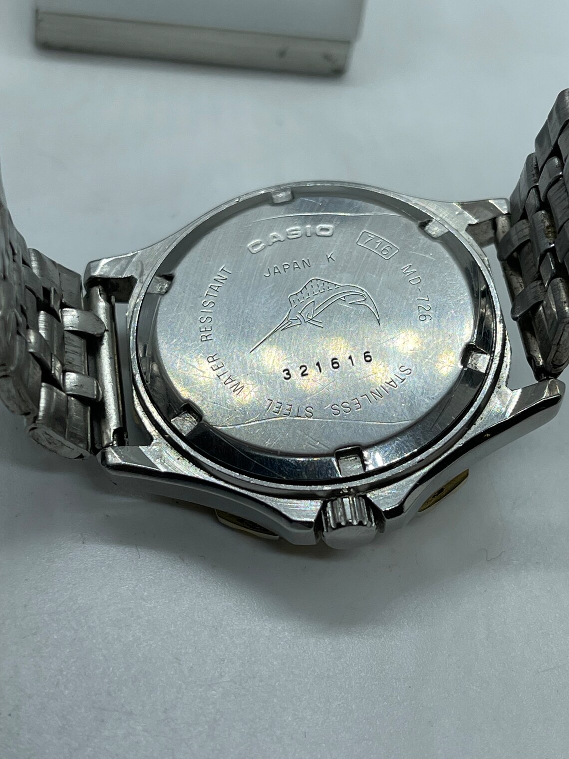 Vintage Casio MD-726 Module 716 Moon Please Day/date Diver 200m Quartz ...