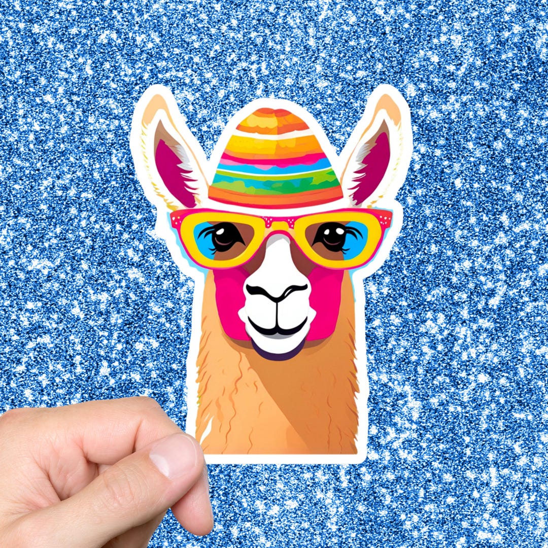 Colorful Llama Vinyl Decals - Funny Animal Stickers, Kids Room Decals ...