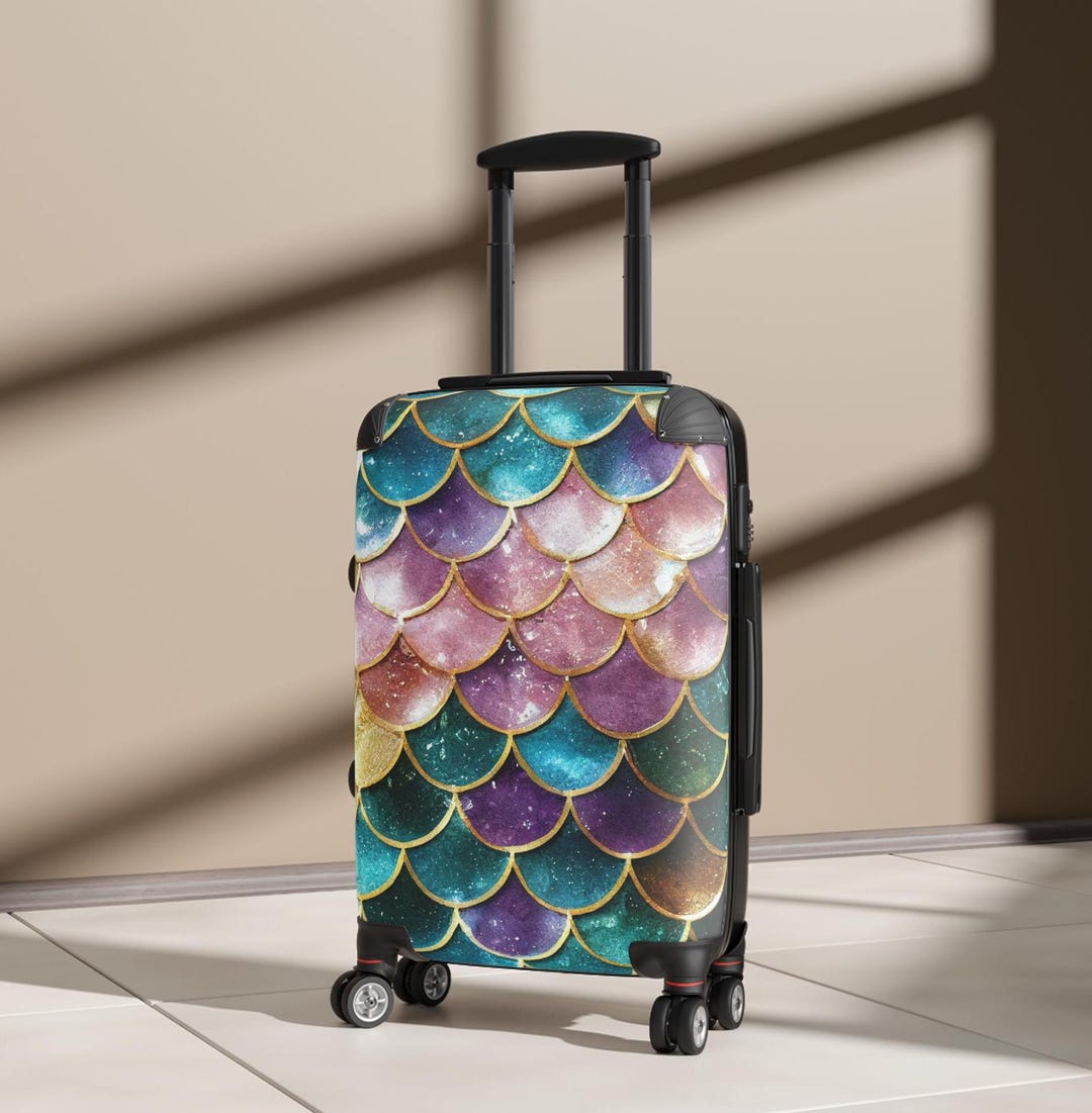 Mermaid Scales Suitcase, Mermaid Luggage, Vacation Essentials, Birthday ...