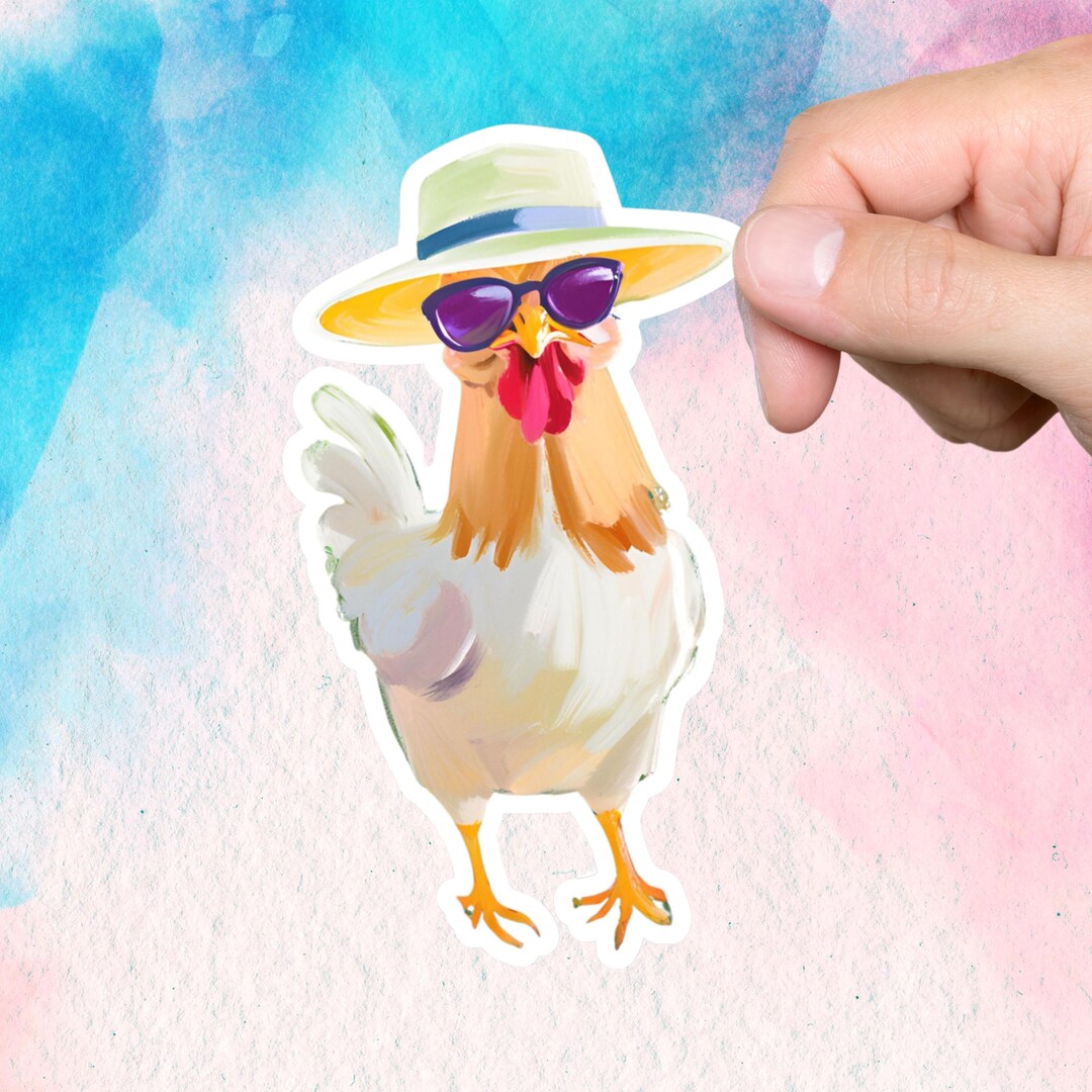 Sassy Hen Vinyl Decal - Fun Chicken Sticker for Home Decor, Gifts ...