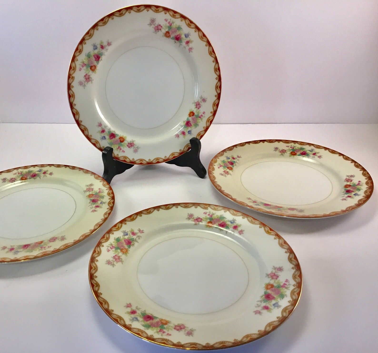 Diamond China Salad Plate Set of 4 Dessert/salad Plates - Etsy