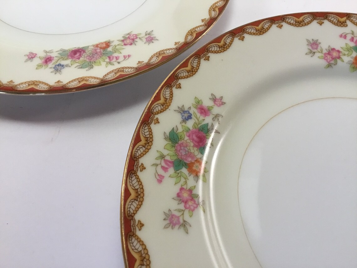 Diamond China Salad Plate Set of 4 Dessert/salad Plates | Etsy