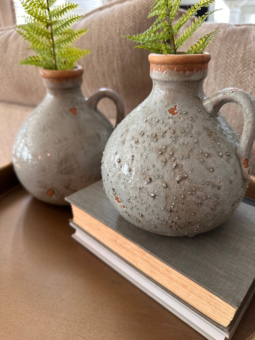 Pottery Jug | Jug With Handle | Terracotta Jug | Home Decor | Farmhouse ...