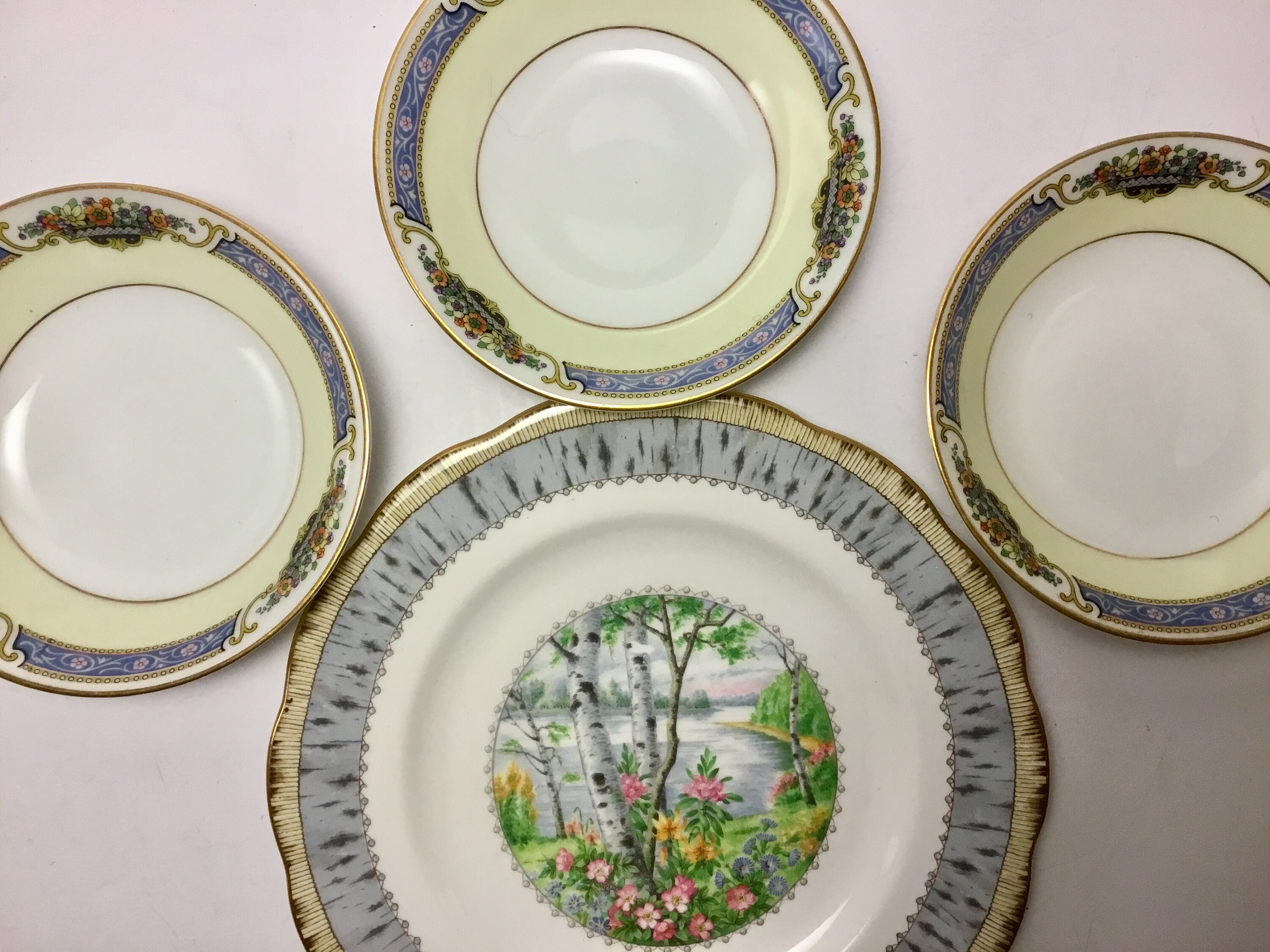 Plate Set China Plate Set Plate Wall Display Vintage | Etsy