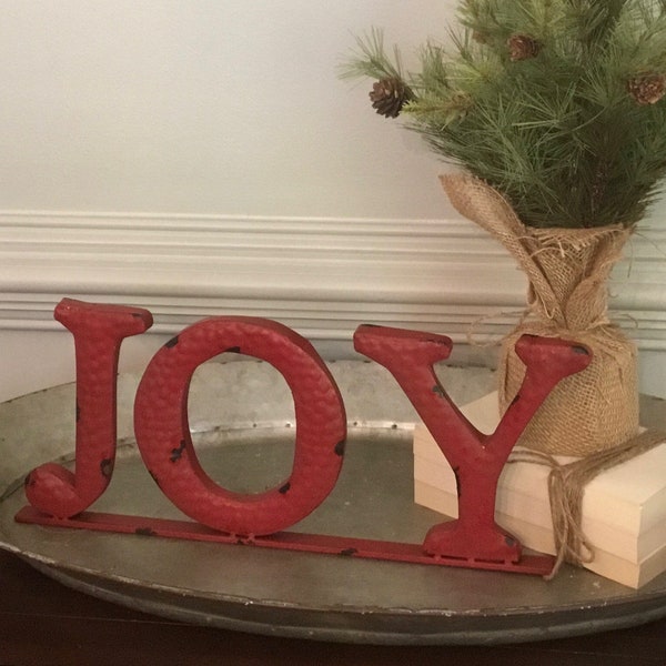 Joy Metal Sign - Etsy
