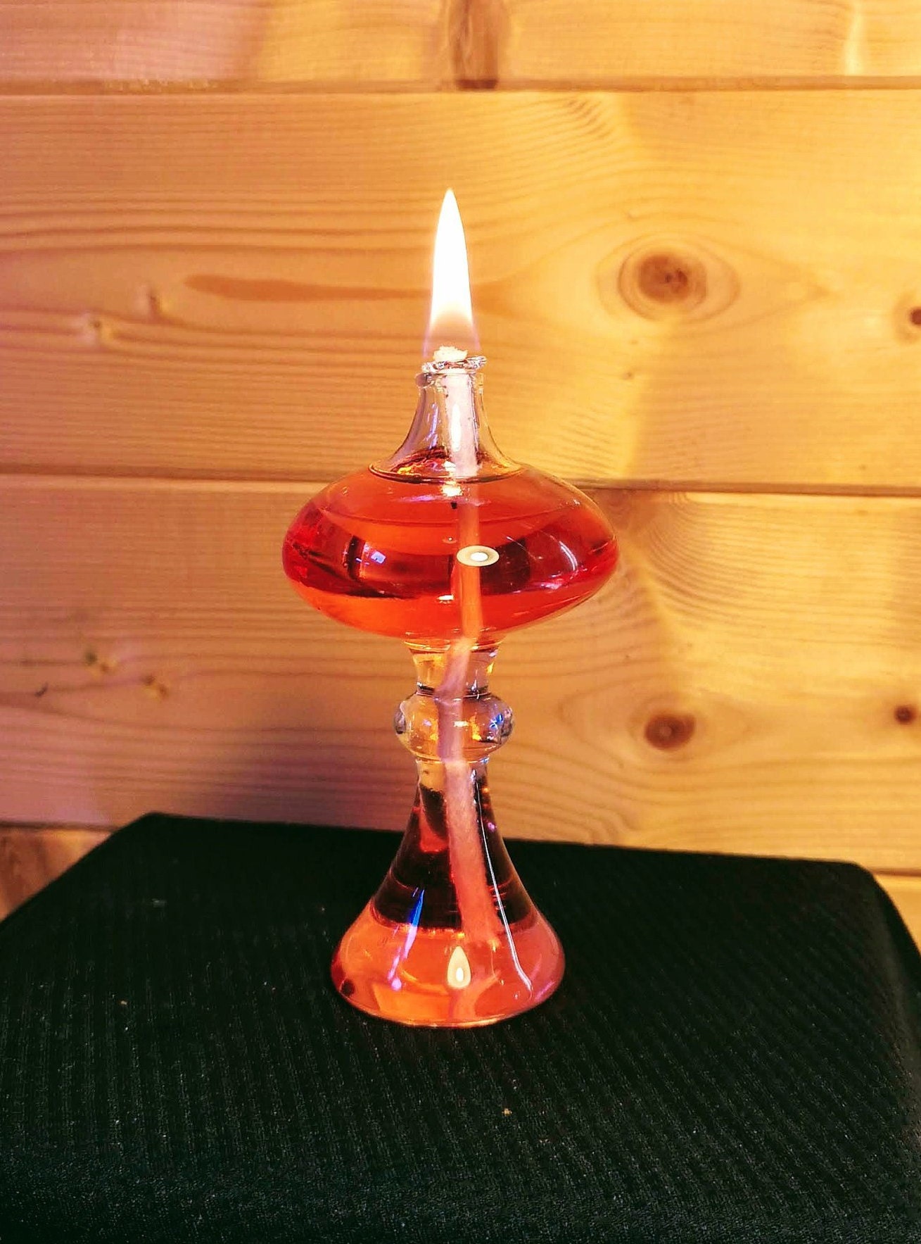 Blown Glass Oil Lamp Small Space Station - Etsy