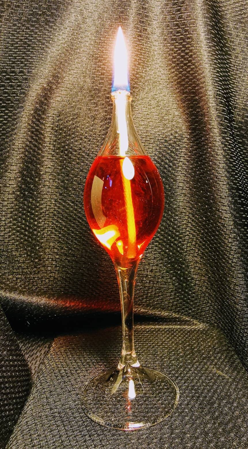 Hand Blown Glass Oil Lamp Lemon With Stem | Etsy