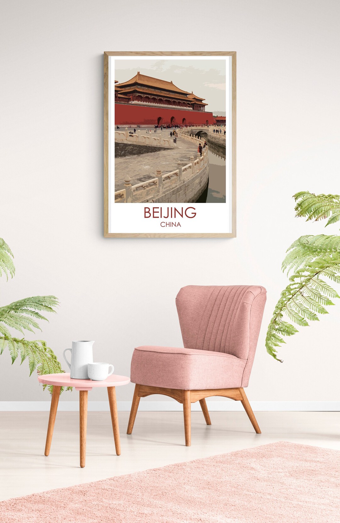 Beijing China Travel Poster, Minimalist City Wall Decor Travel Gift ...