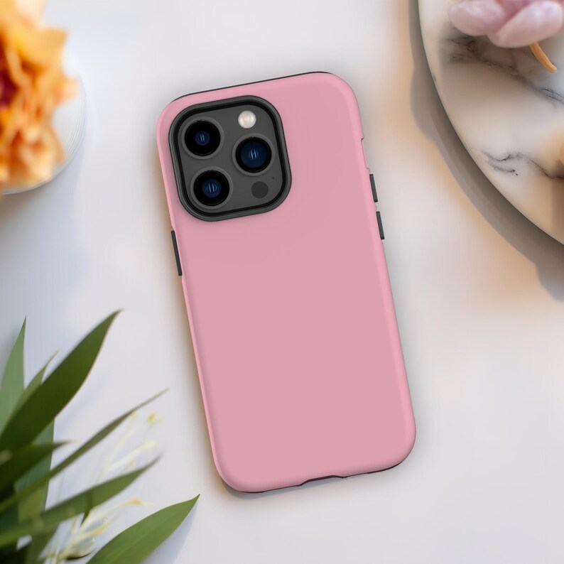 Pink Blush Block Phone Case for Apple iPhone 17, 16, 15, 14. Magsafe ...