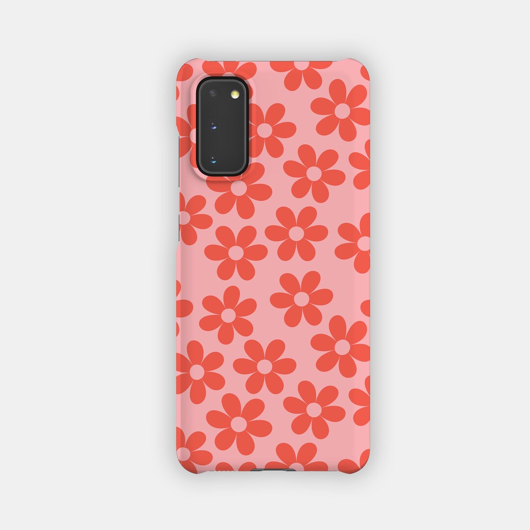 RED PETALS Phone Case Flowery Pinks Design for Your Samsung Galaxy S24 S23 S22 S21 Aesthetic ...