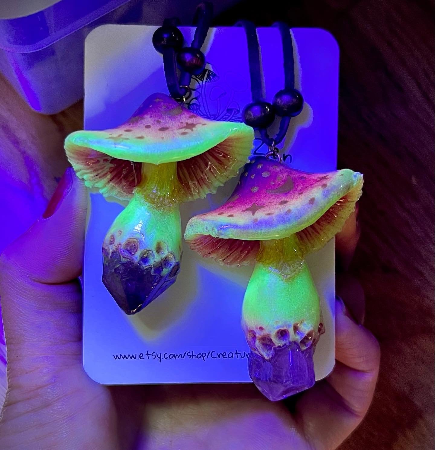 Special Edition Purple Galaxy Cap Mushroom Zen’s Signature Design Glow ...
