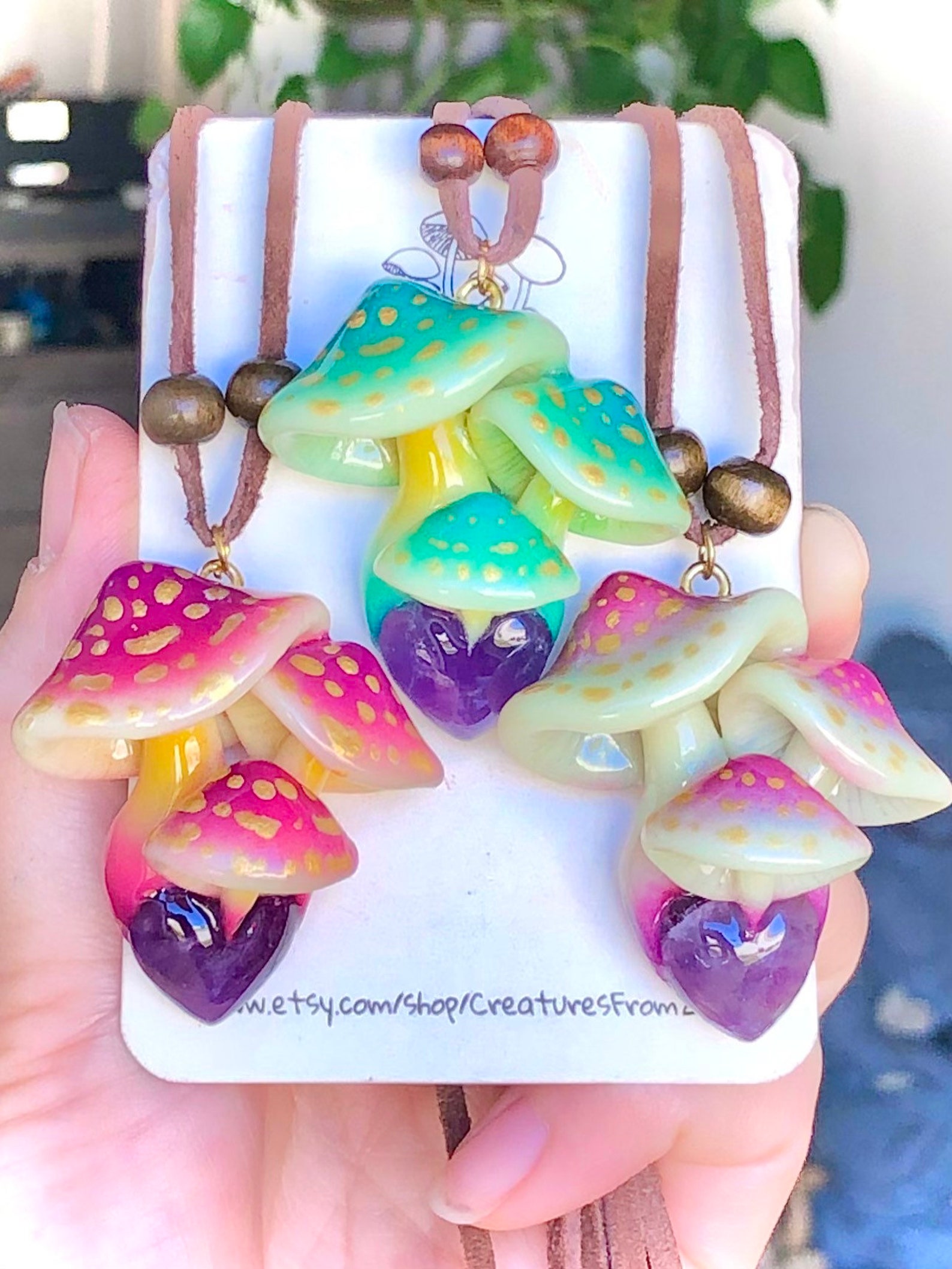 2 Pendants Share With Your Bestie Set Petite Cute Cluster Glow in Dark ...