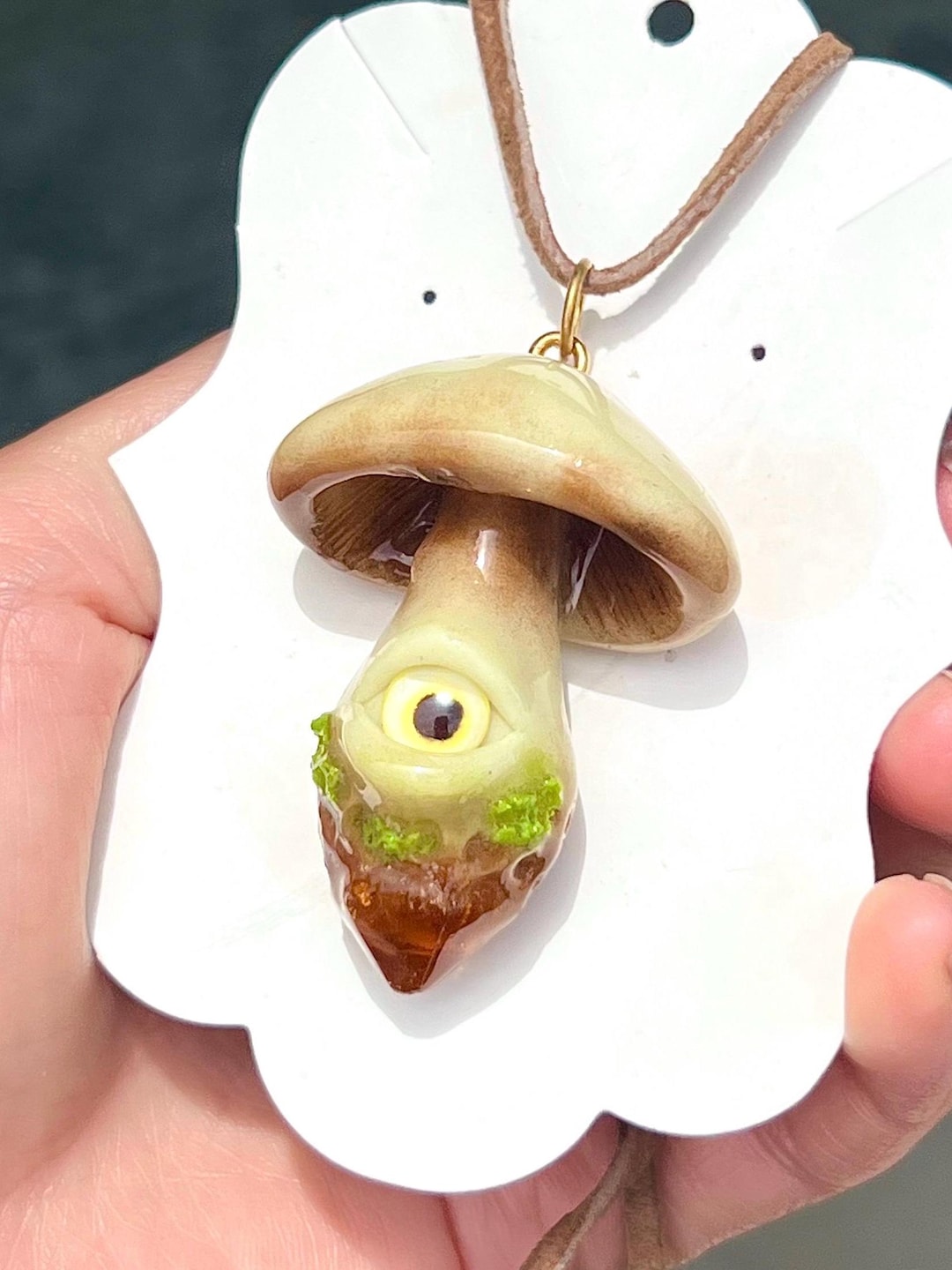 Ghost Protection Charm Crystal Necklace Glass Eye Glow in the Dark ...