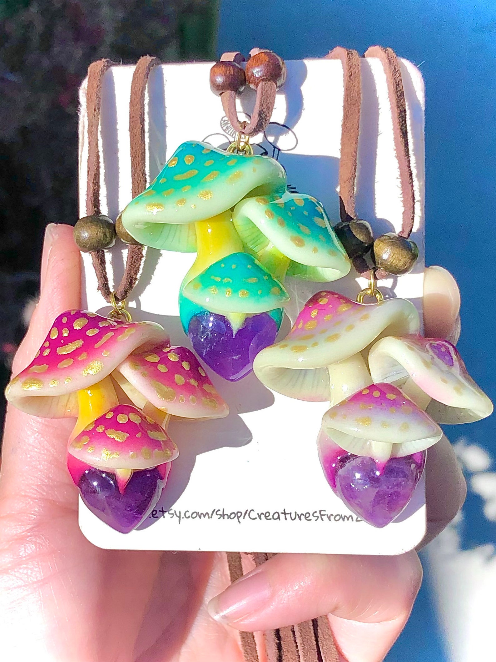 2 Pendants Share With Your Bestie Set Petite Cute Cluster Glow in Dark ...