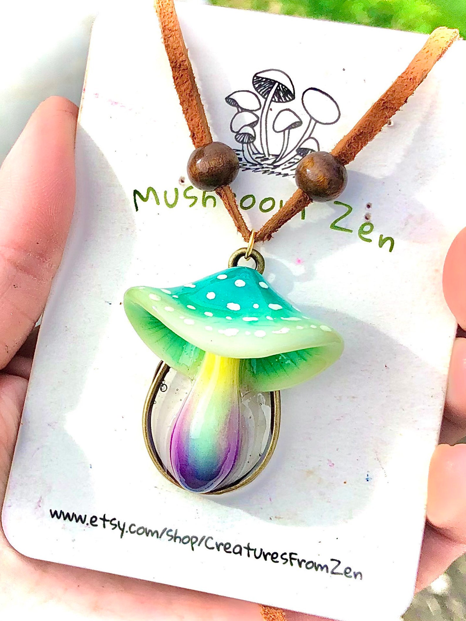 Spotted Teal Gradation Cap Petite Glow in the Dark Mushroom | Etsy